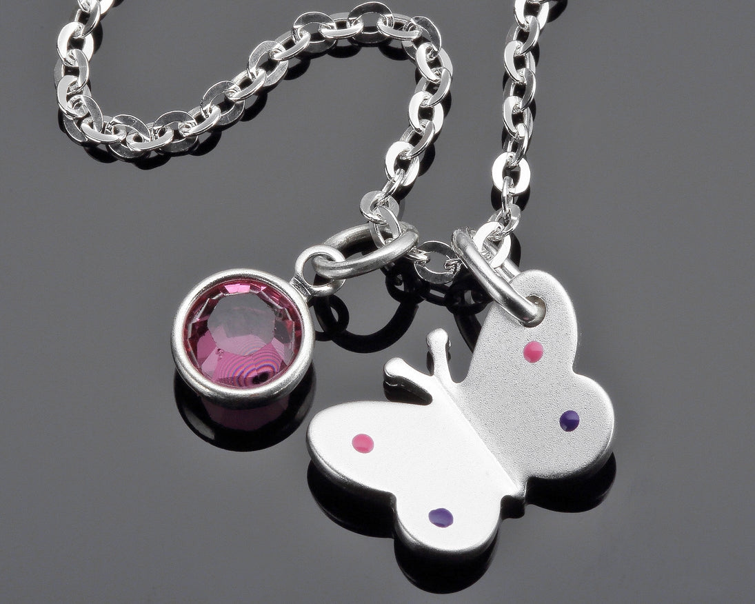 KINDERKETTE, KINDERSCHMUCK SCHMETTERLING, GESCHENK GEBURTSTAG – Galwani