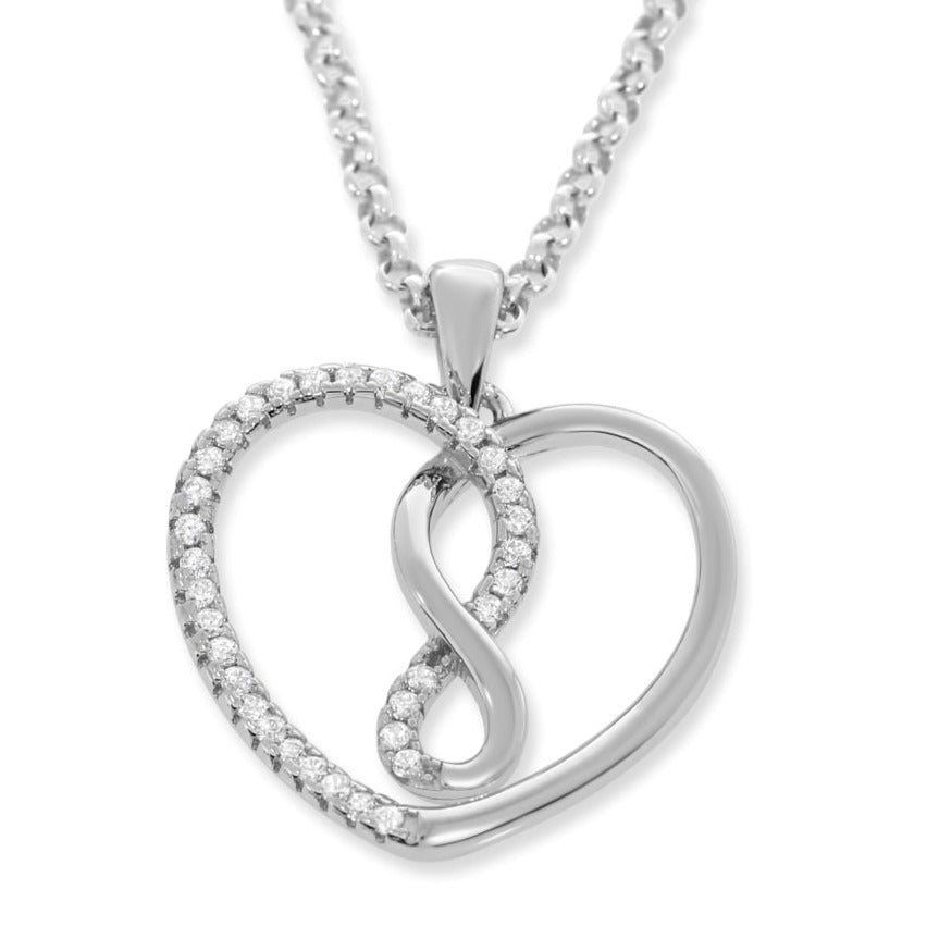 INFINITY HERZ KETTE AUS 925 SILBER, DAMENSCHMUCK – Galwani
